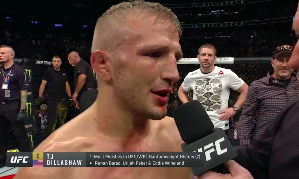 UFC 217: TJ Dillashaw Octagon Interview - Crush That Sports