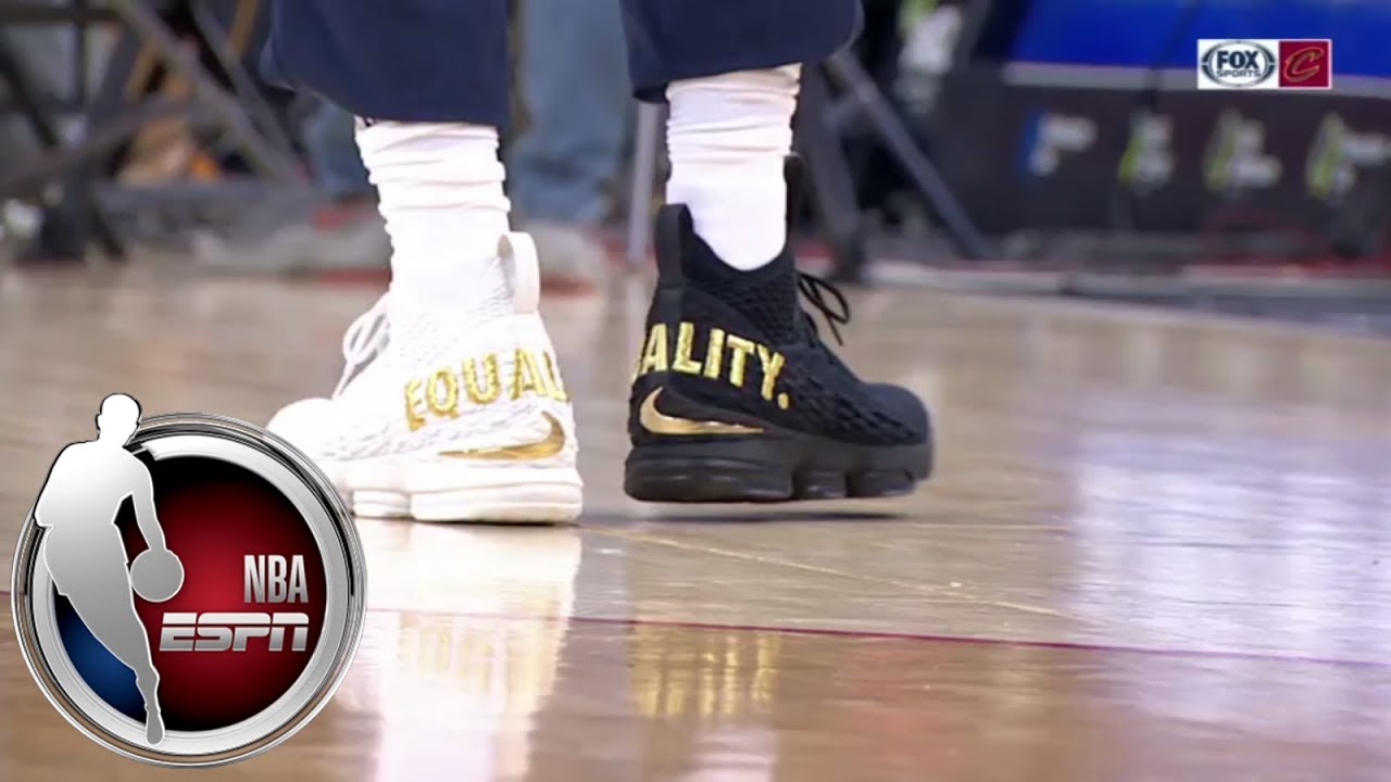LeBron James wears 'equality' shoes for Cavaliers-Wizards | ESPN ...