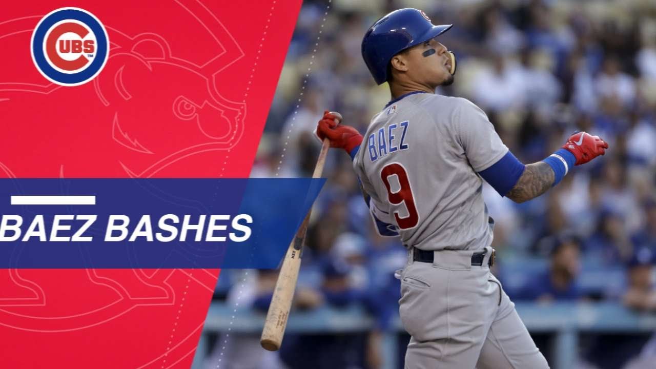 Baez has an impressive performance with 4 hits in 5 at-bats, hitting 2 ...