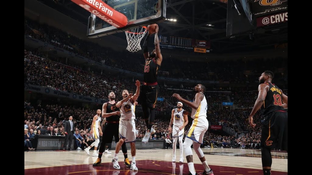 LeBron James' Incredible Self-Pass Leading to a Slam Dunk Captured from ...