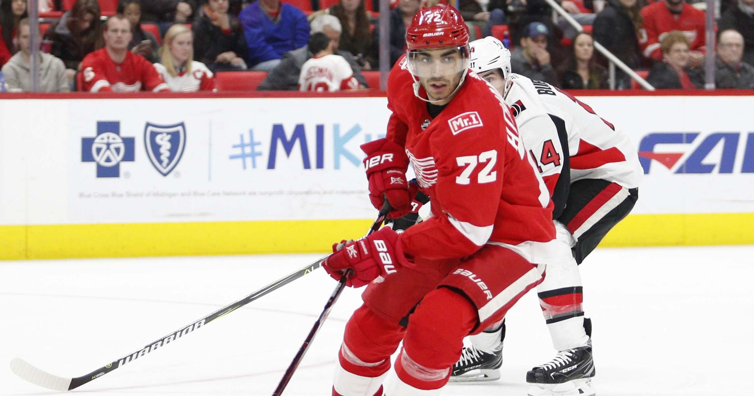 Red Wings sign Andreas Athanasiou on a two-year contract worth $42 ...