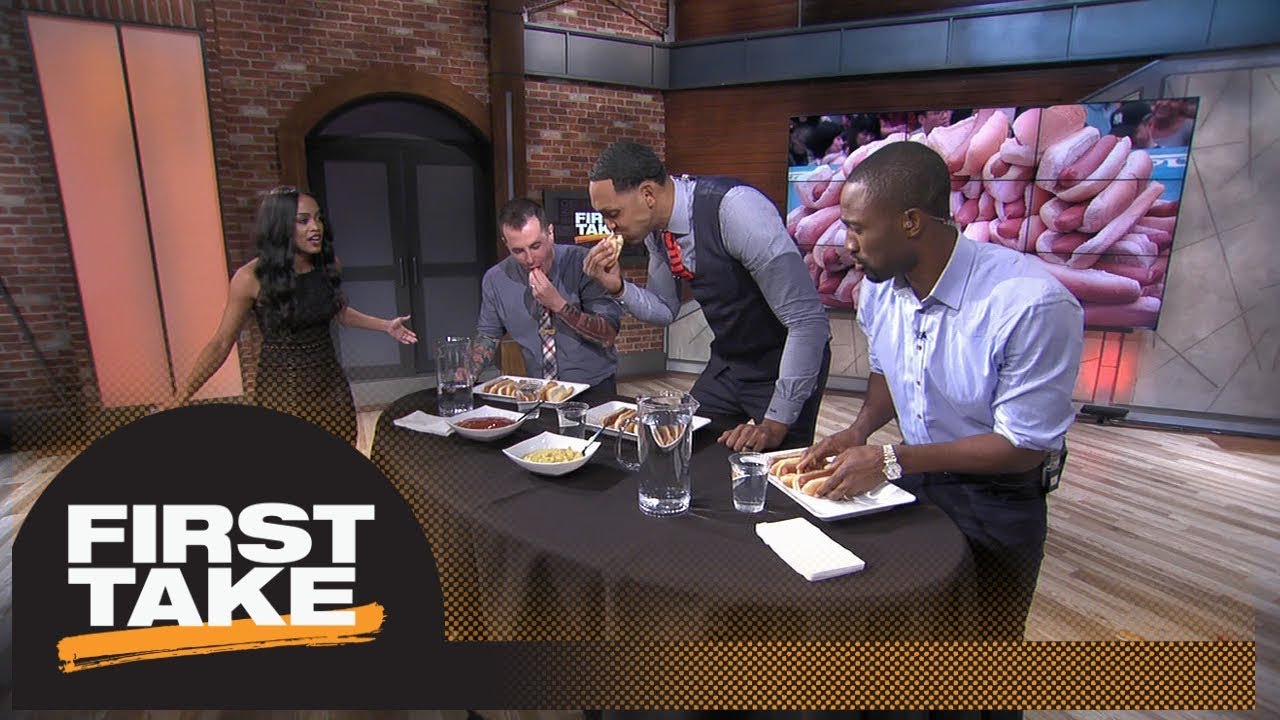 Jason Fitz, Ryan Hollins and Domonique Foxworth have hot dot eating ...