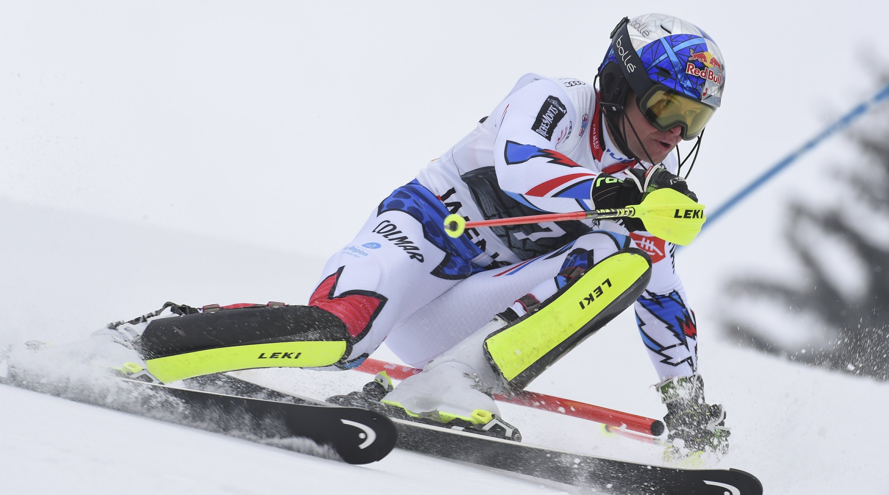 Marc Schwarz Leads the Opening Slalom Run in the World Cup Combined ...