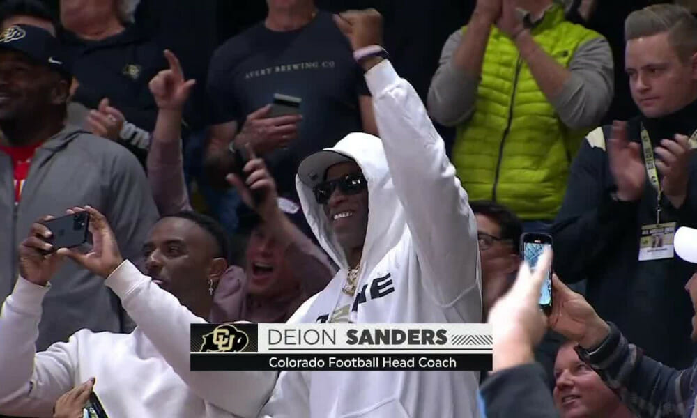 Deion Sanders gets HUGE ovation at Colorado basketball game | ESPN ...