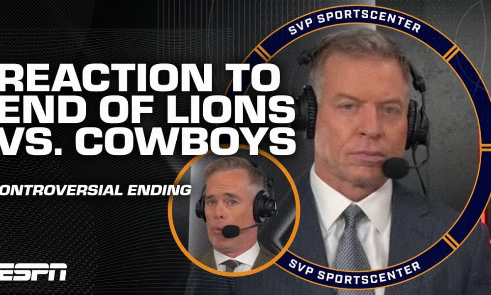 Joe Buck and Troy Aikman's response to the conclusion of Cowboys vs. Lions | SportsCenter with ...